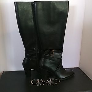 Chaps Shoes | Black Boots | Poshmark